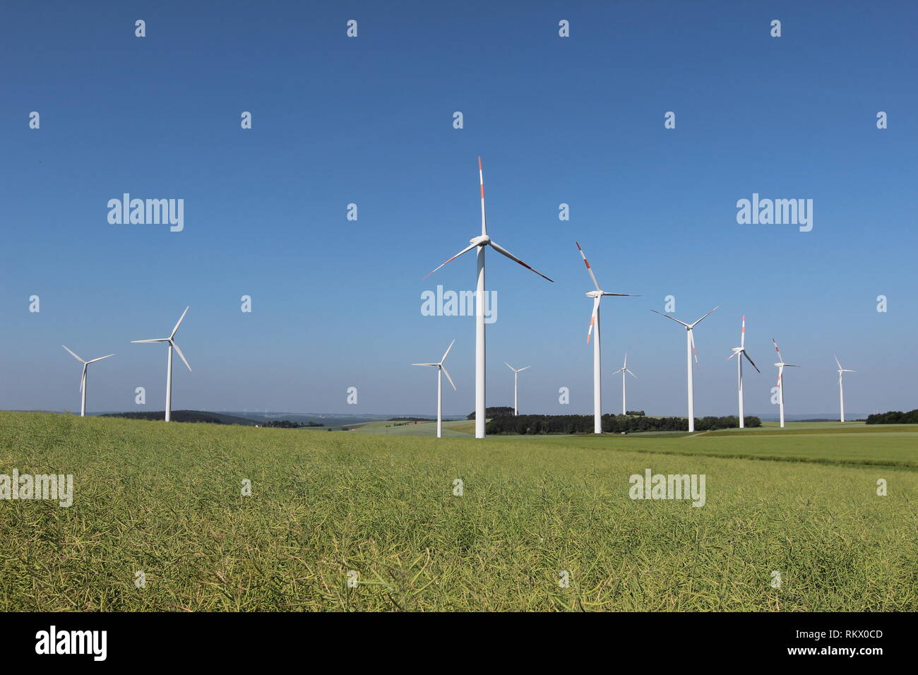 Wind engines in the fields in Germany Stock Photo - Alamy