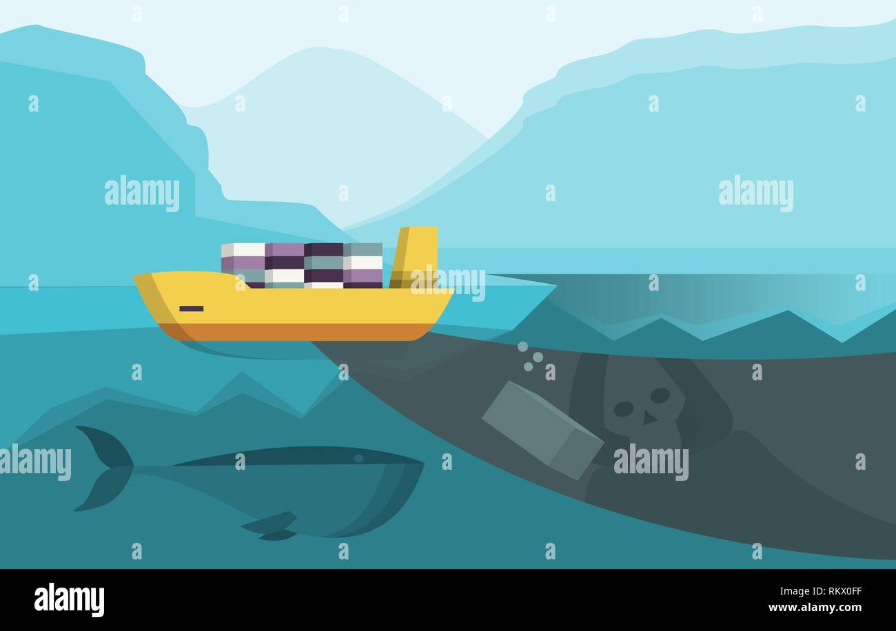 Container ship cargo damage Stock Vector Images - Alamy