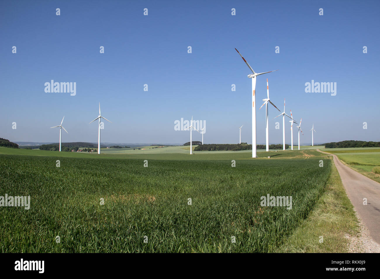 Wind engines in the fields in Germany Stock Photo - Alamy