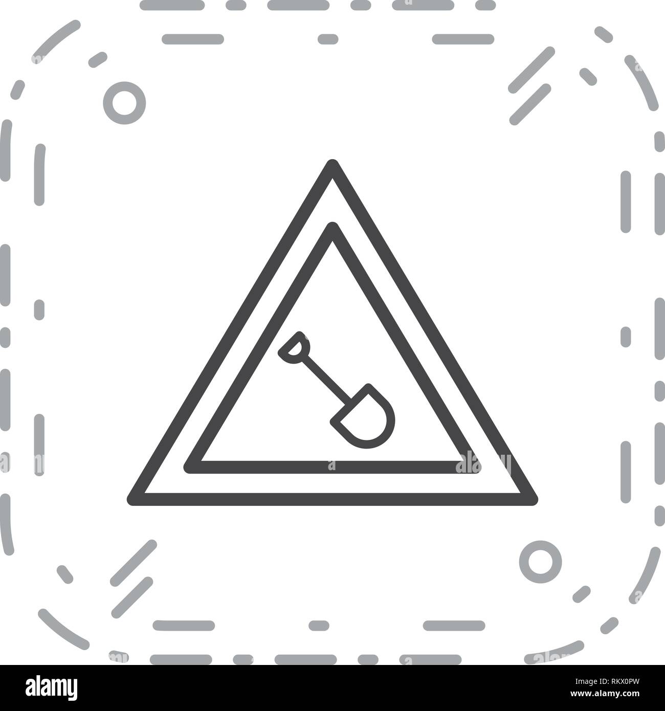 Vector Road works Icon Sign Icon Vector Illustration For Personal And ...