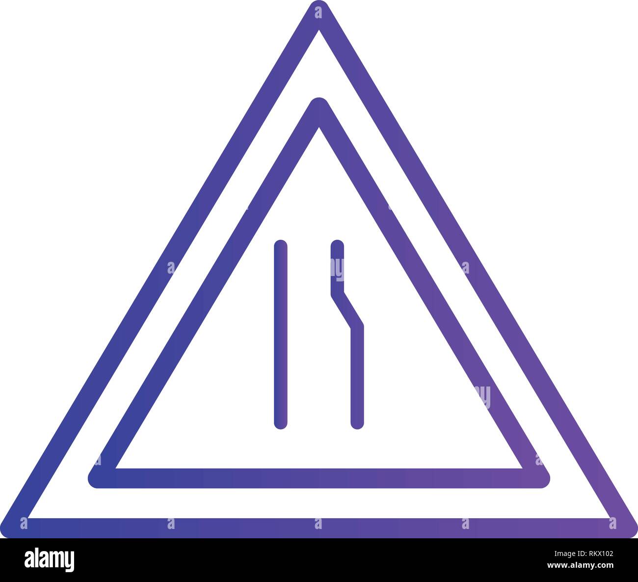 Vector Dual Carriageway ahead Icon Sign Icon Vector Illustration For ...