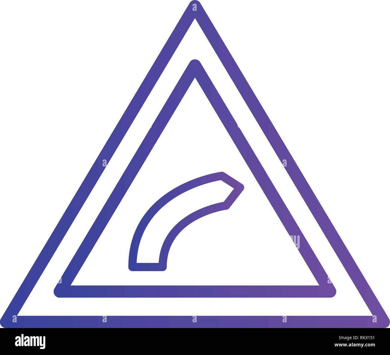 Vector Right bend Icon Sign Icon Vector Illustration For Personal And ...