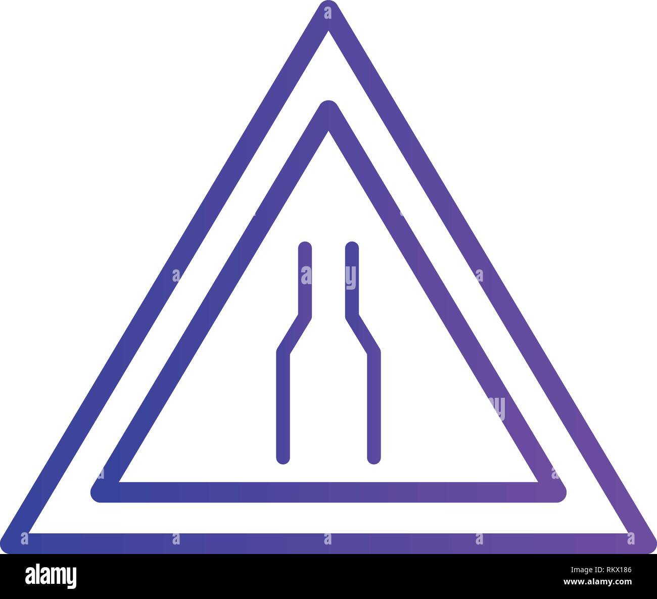 Vector Carriageway narrow Icon Sign Icon Vector Illustration For ...