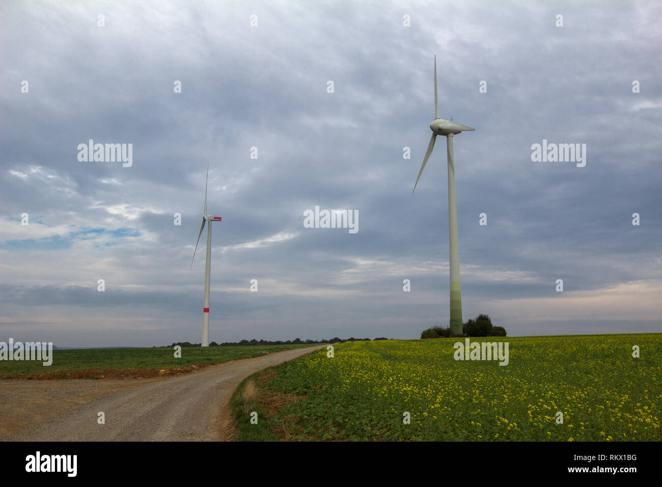 Wind engines in the fields in Germany Stock Photo - Alamy