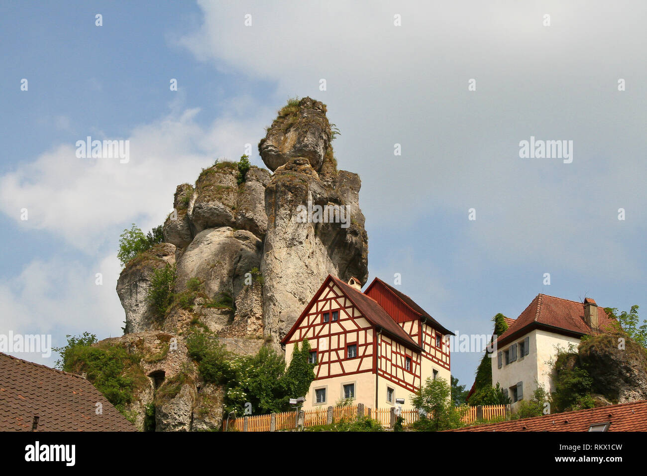 Germany bavaria little switzerland pottenstein hi-res stock photography ...