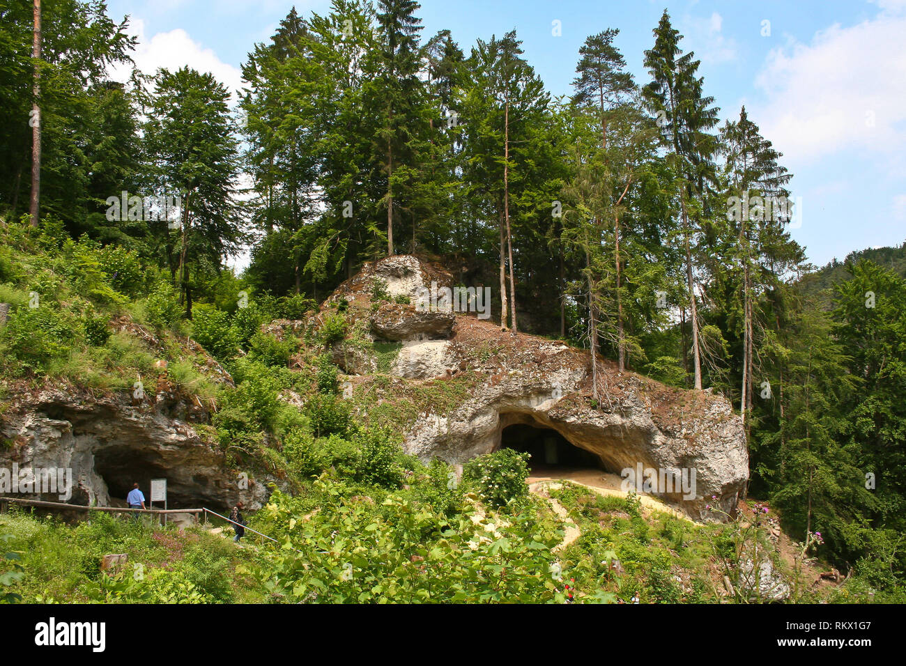 Landscape with cave. Devil's Cave (near Pottenstein Stock Photo - Alamy