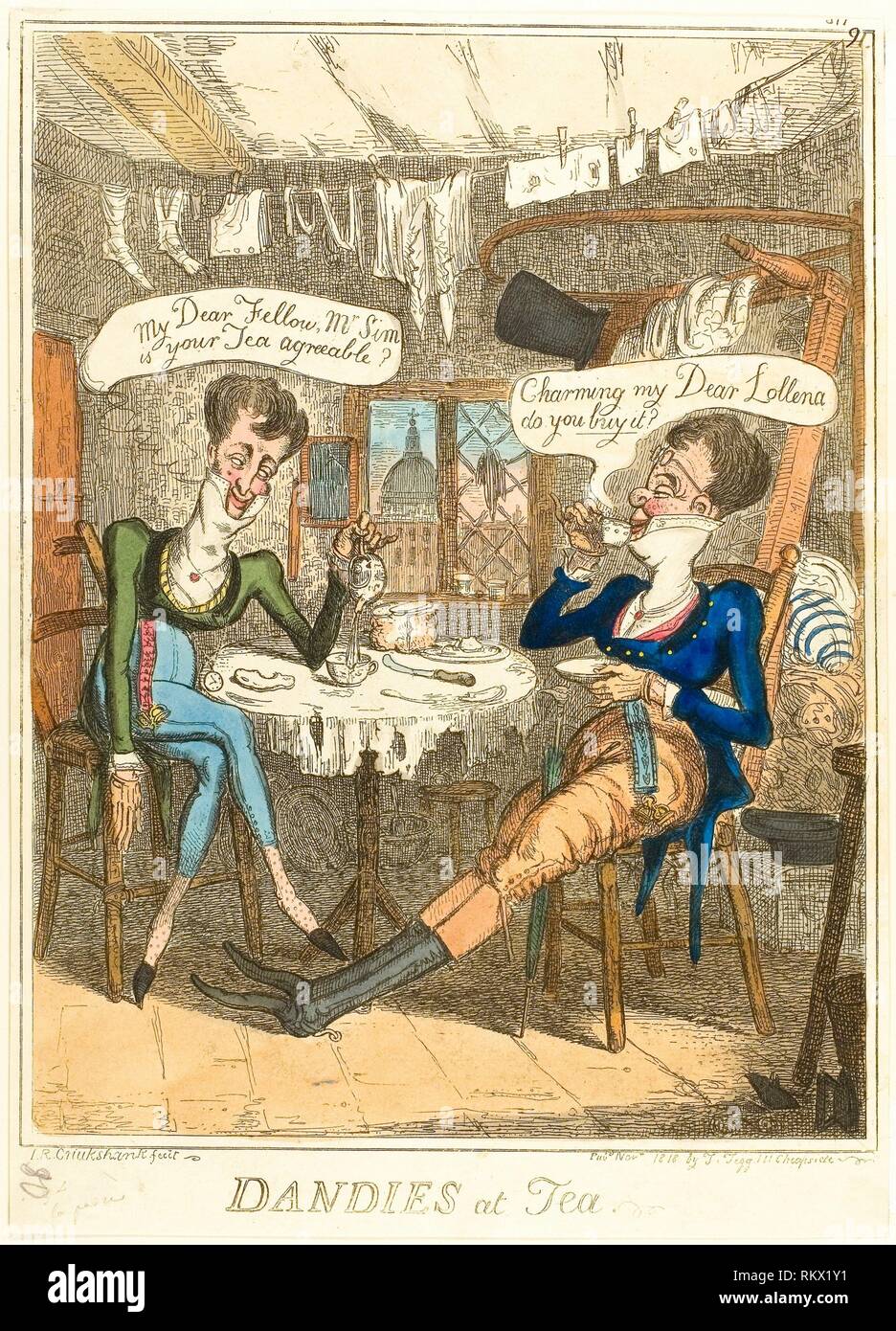 Cruikshank dandies hi-res stock photography and images - Alamy