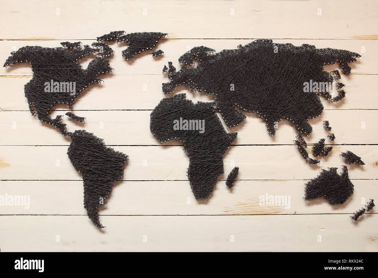 The model map of the continents Stock Photo - Alamy