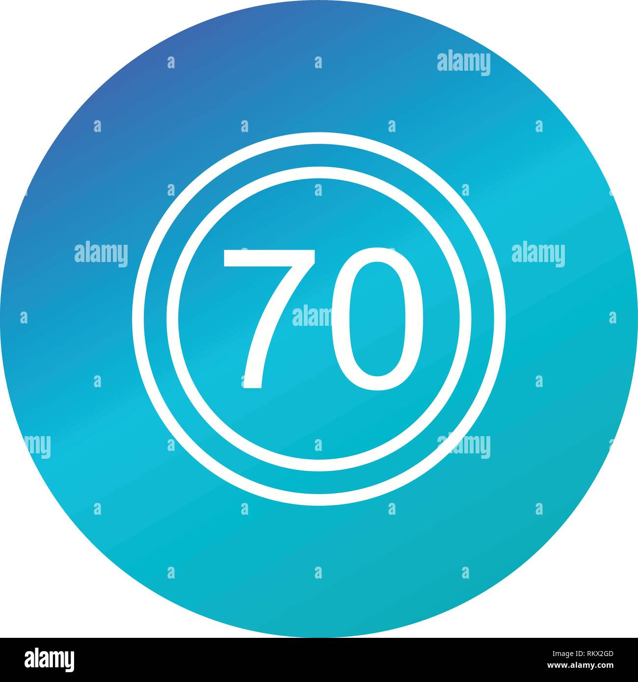 Vector Speed limit 70 Icon Sign Icon Vector Illustration For Personal ...