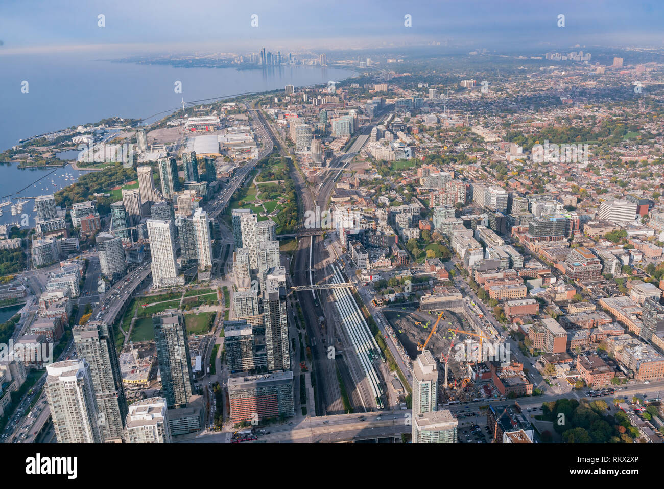Aerial morning view of the Toronto downtown, Canada Stock Photo - Alamy