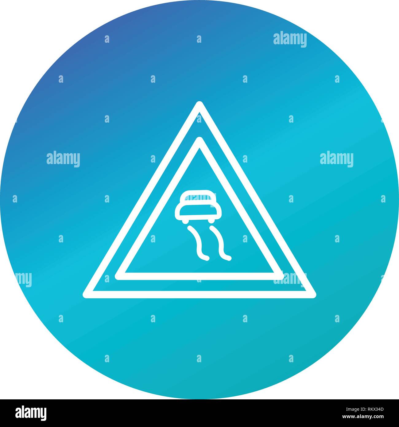 Vector Slippery roads Icon Sign Icon Vector Illustration For Personal ...