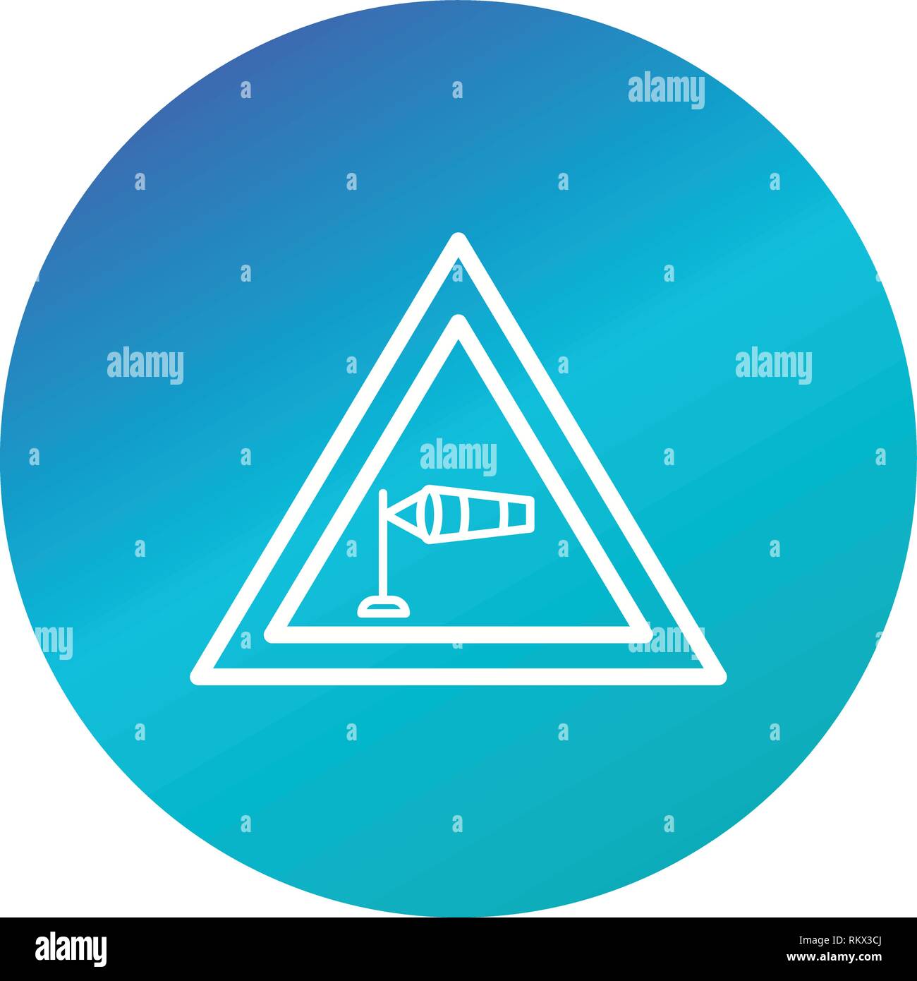 Vector Strong cross wind Icon Sign Icon Vector Illustration For ...