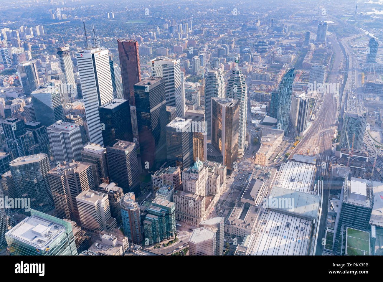 Aerial morning view of the Toronto downtown, Canada Stock Photo - Alamy