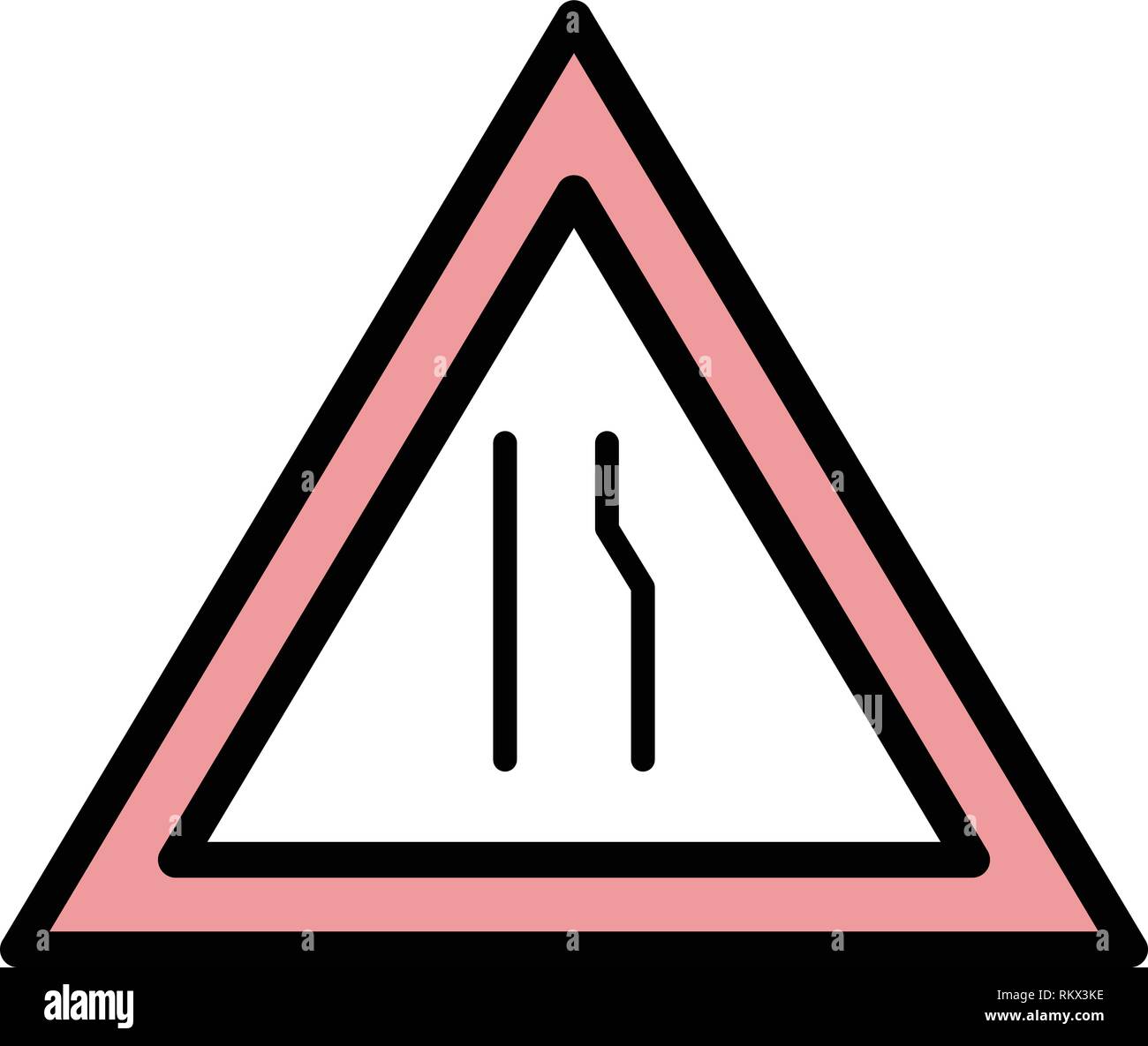 Dual carriageway ahead sign hi-res stock photography and images - Alamy