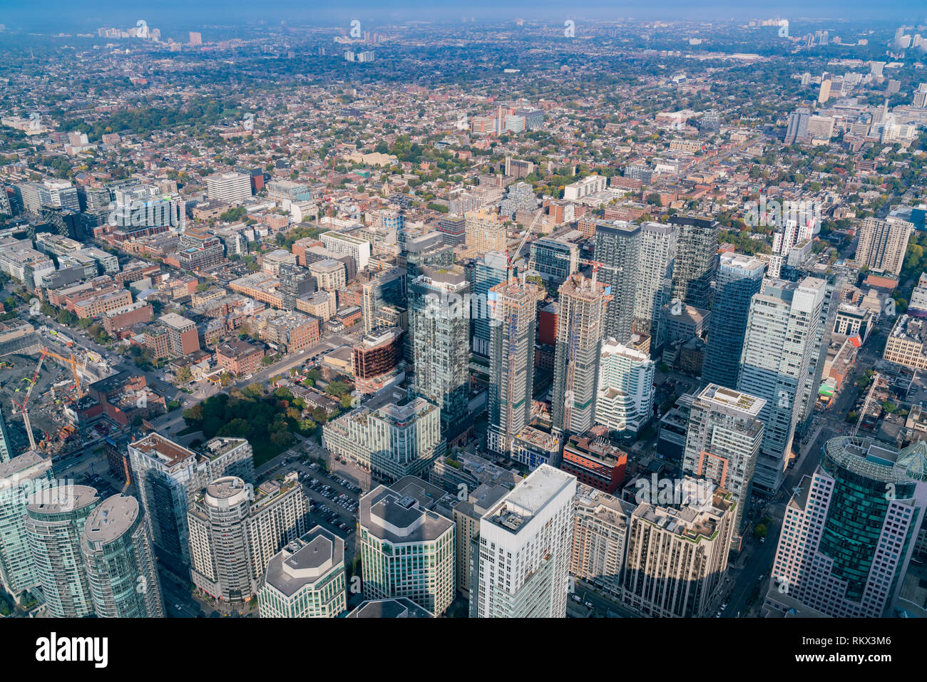 Aerial morning view of the Toronto downtown, Canada Stock Photo - Alamy