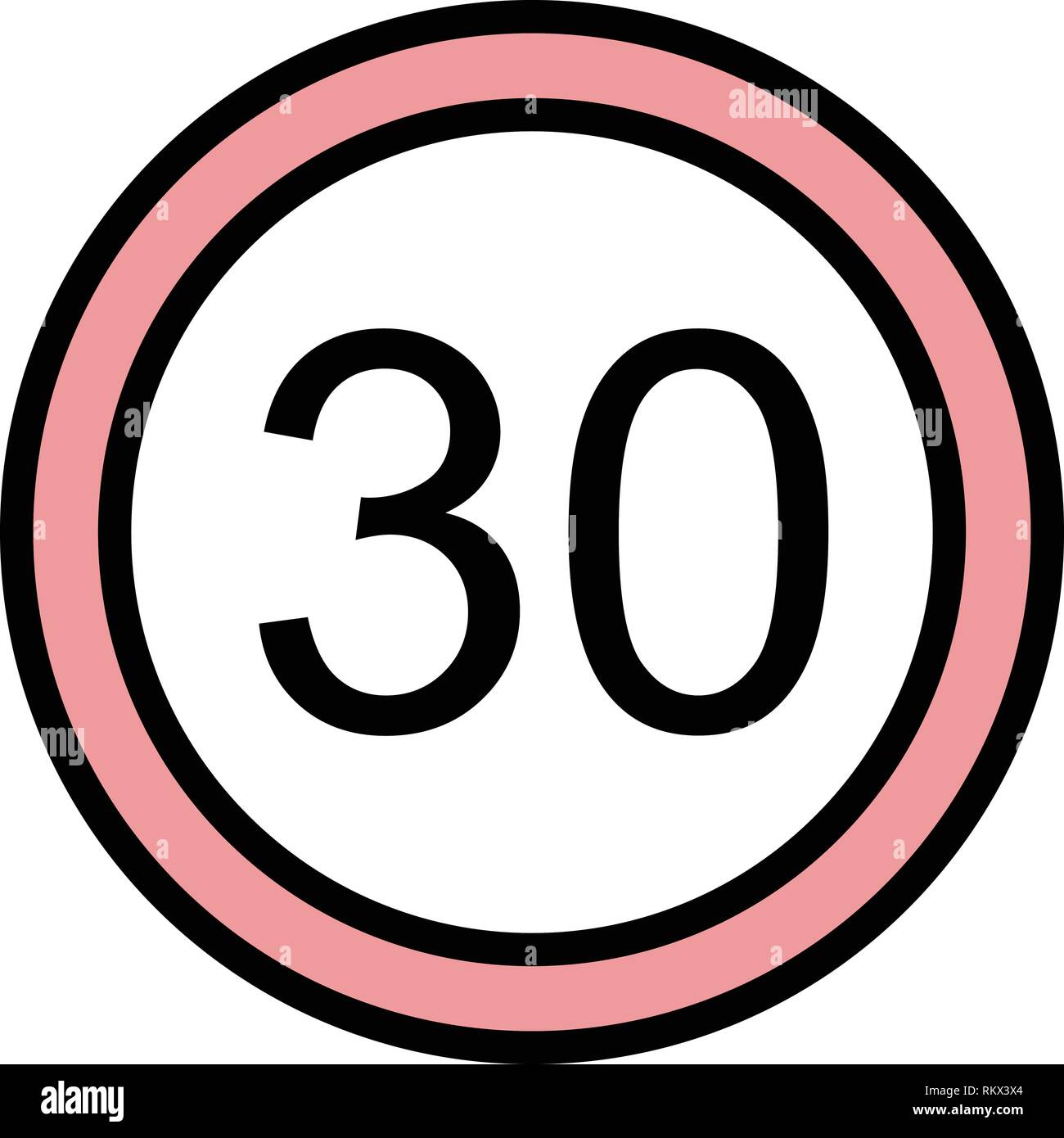 30 speed limit sign Stock Vector Images - Alamy