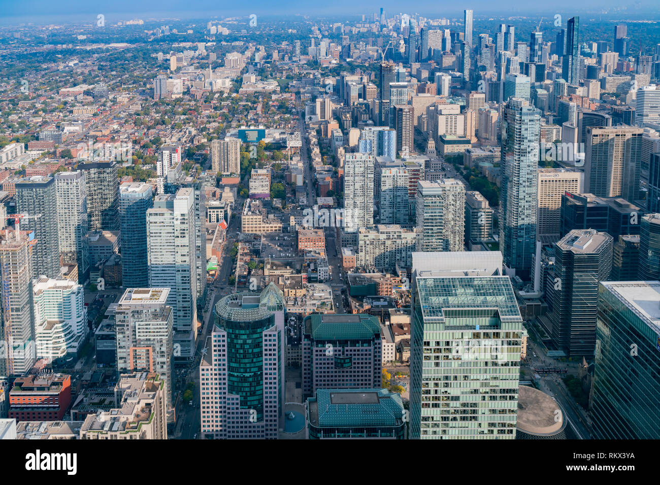 Aerial morning view of the Toronto downtown, Canada Stock Photo - Alamy