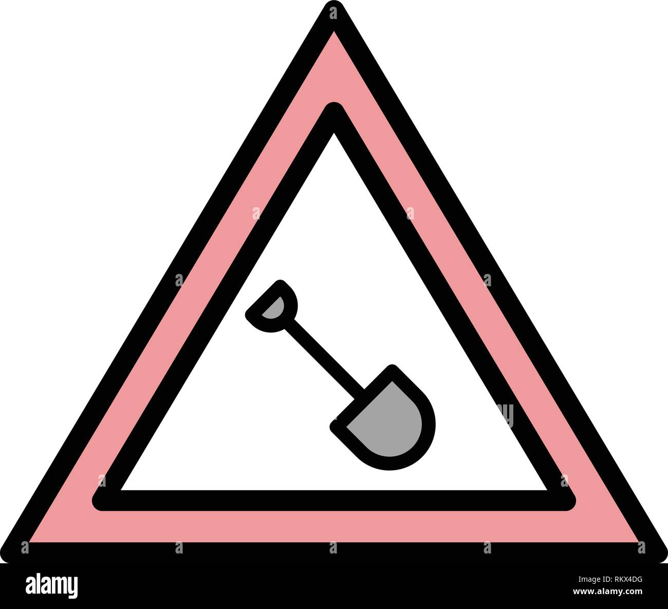 Vector Road works Icon Sign Icon Vector Illustration For Personal And ...