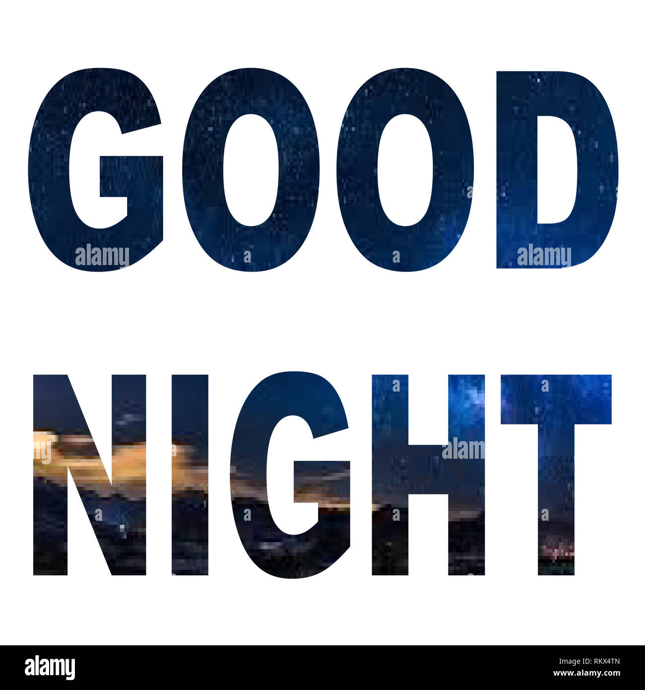 Good night wishes with styles Stock Photo - Alamy