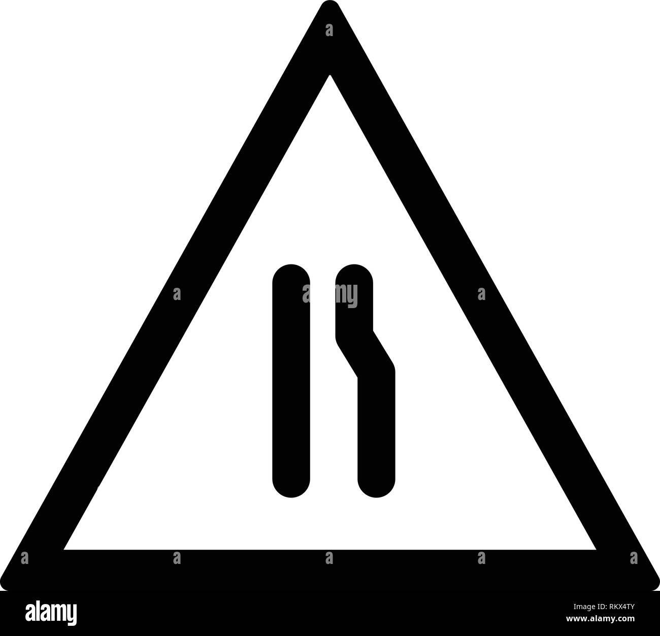 Dual carriageway ahead sign hi-res stock photography and images - Alamy