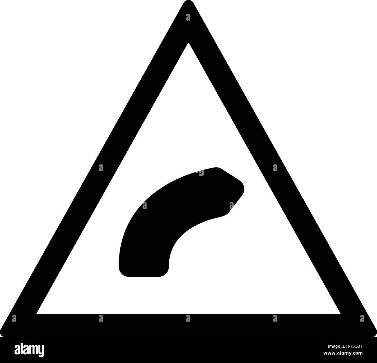 Vector Right bend Icon Sign Icon Vector Illustration For Personal And ...