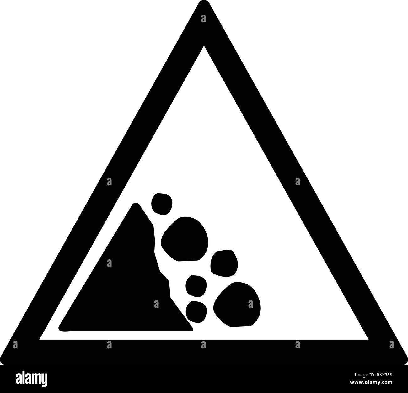 Vector Falling rock Icon Sign Icon Vector Illustration For Personal And ...