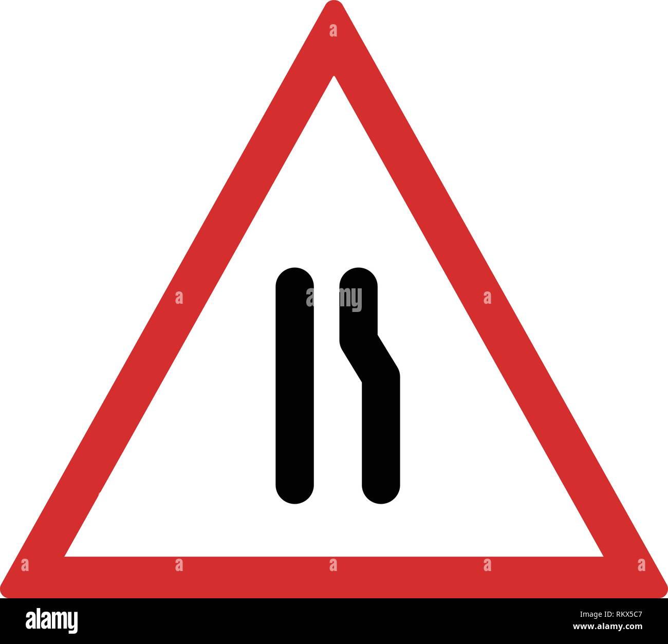 Vector Dual Carriageway ahead Icon Sign Icon Vector Illustration For ...