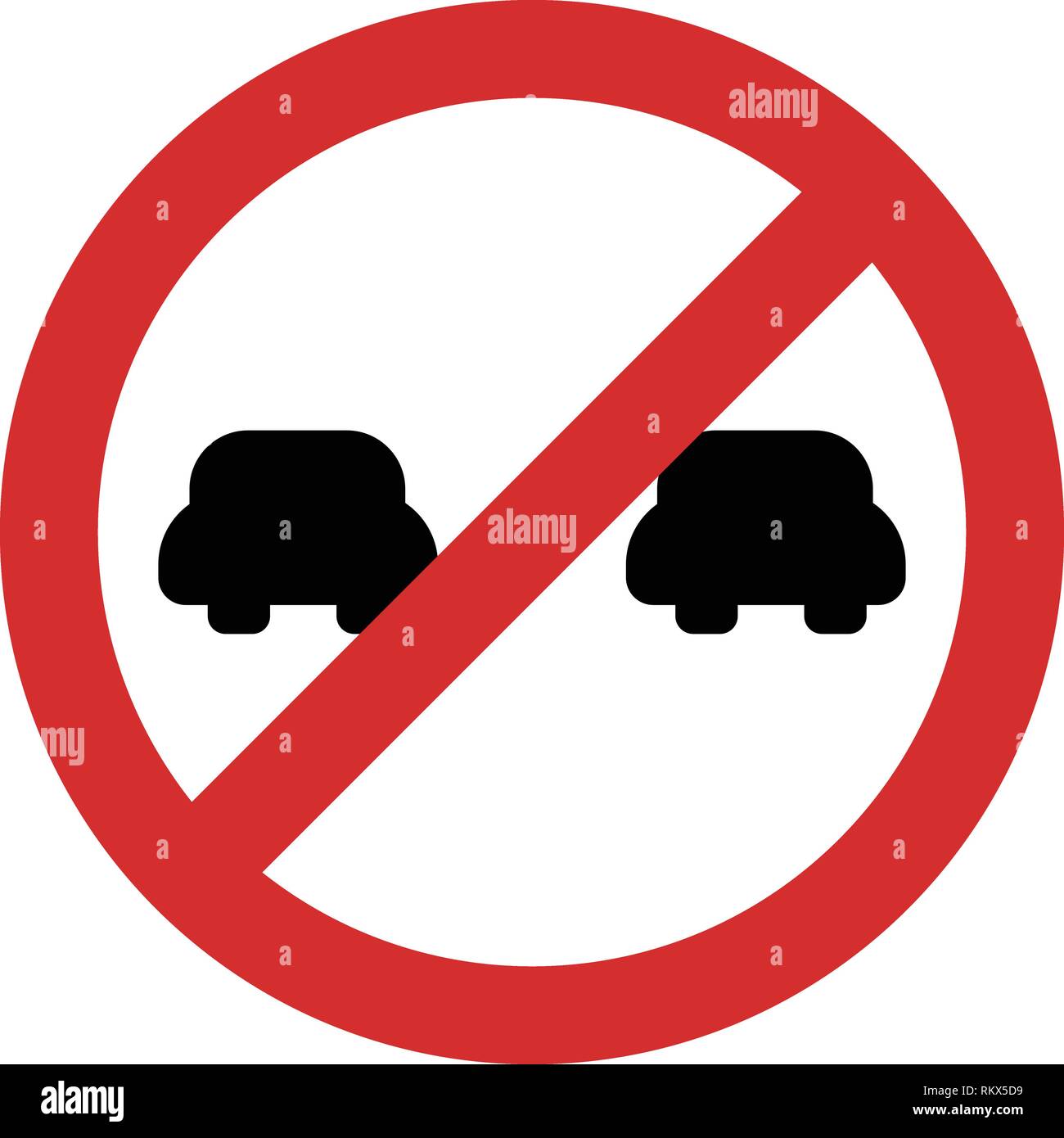 Vector Overtaking prohibited Icon Sign Icon Vector Illustration For ...