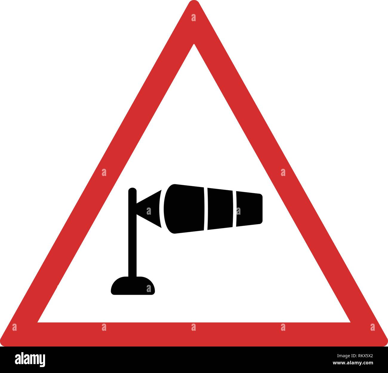 Vector Strong cross wind Icon Sign Icon Vector Illustration For ...