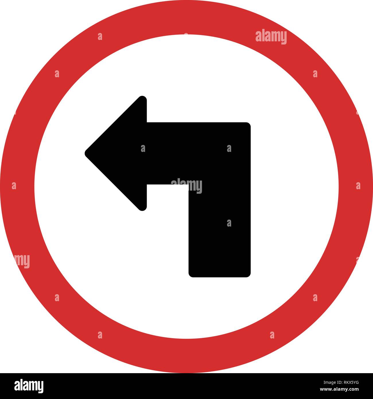 Vector Turn to the left Icon Sign Icon Vector Illustration For Personal ...