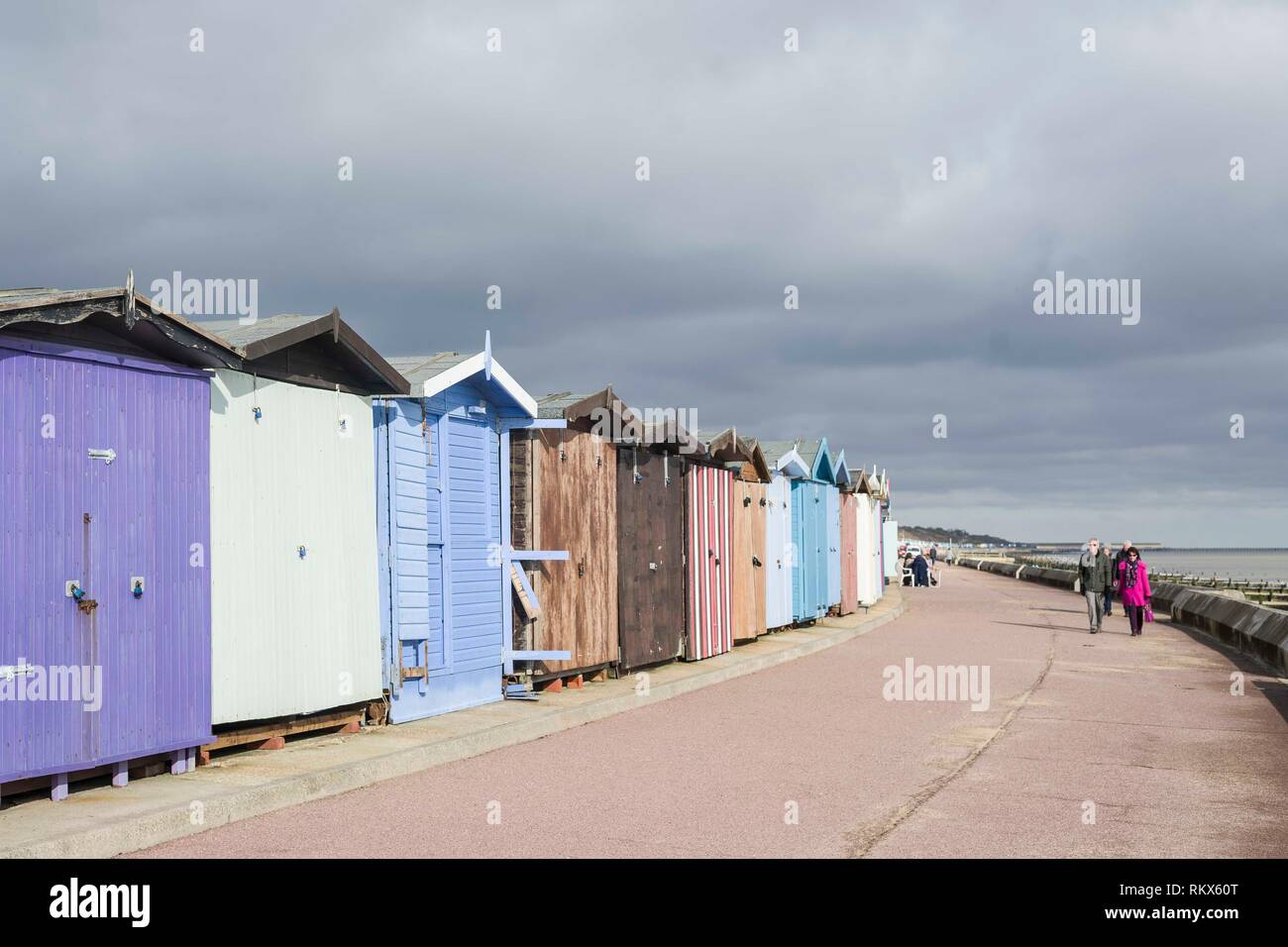 Frinton Beach Huts Stock Photo - Alamy