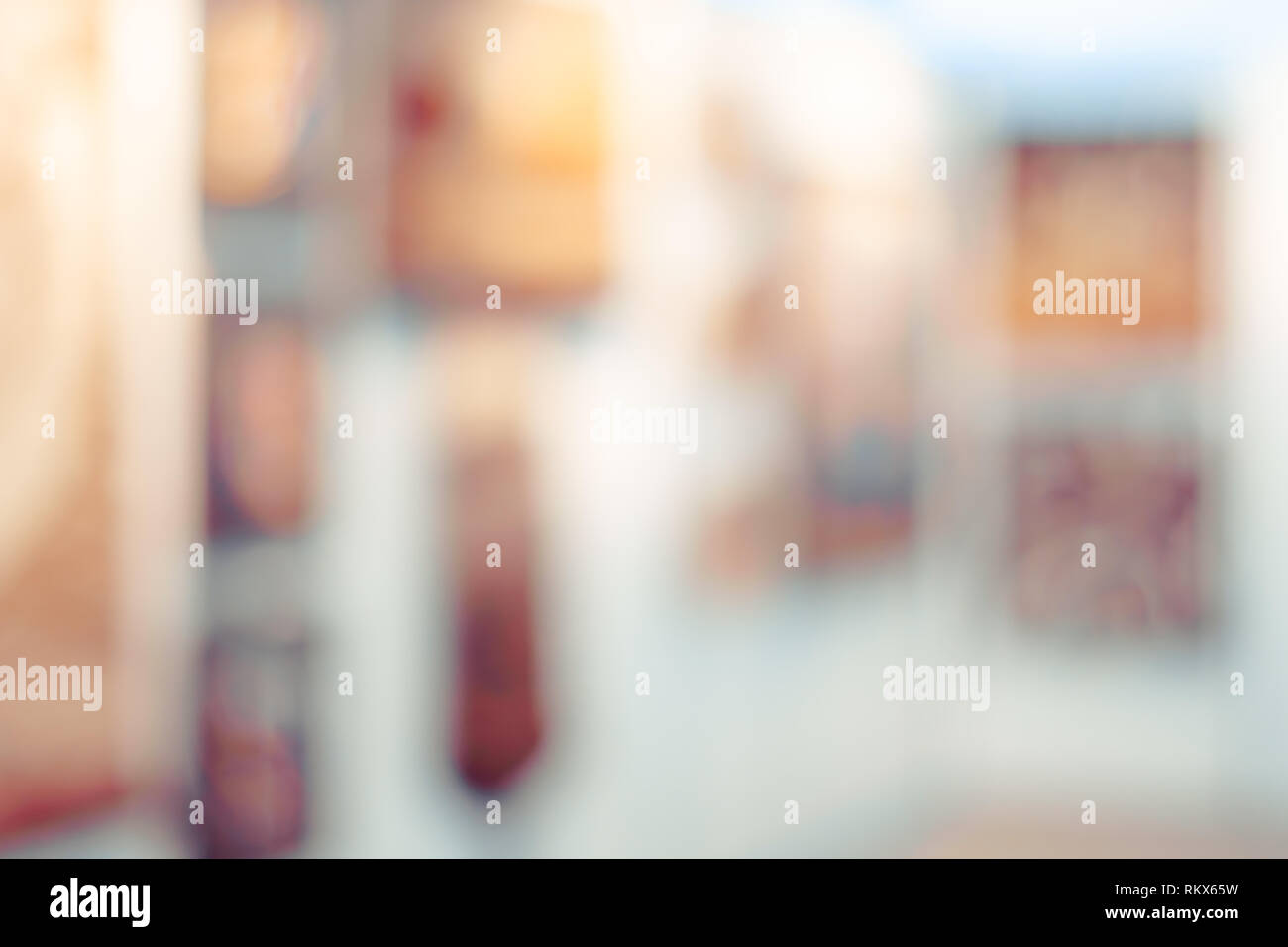 Abstract blur contemporary art gallery for background usage Stock Photo ...