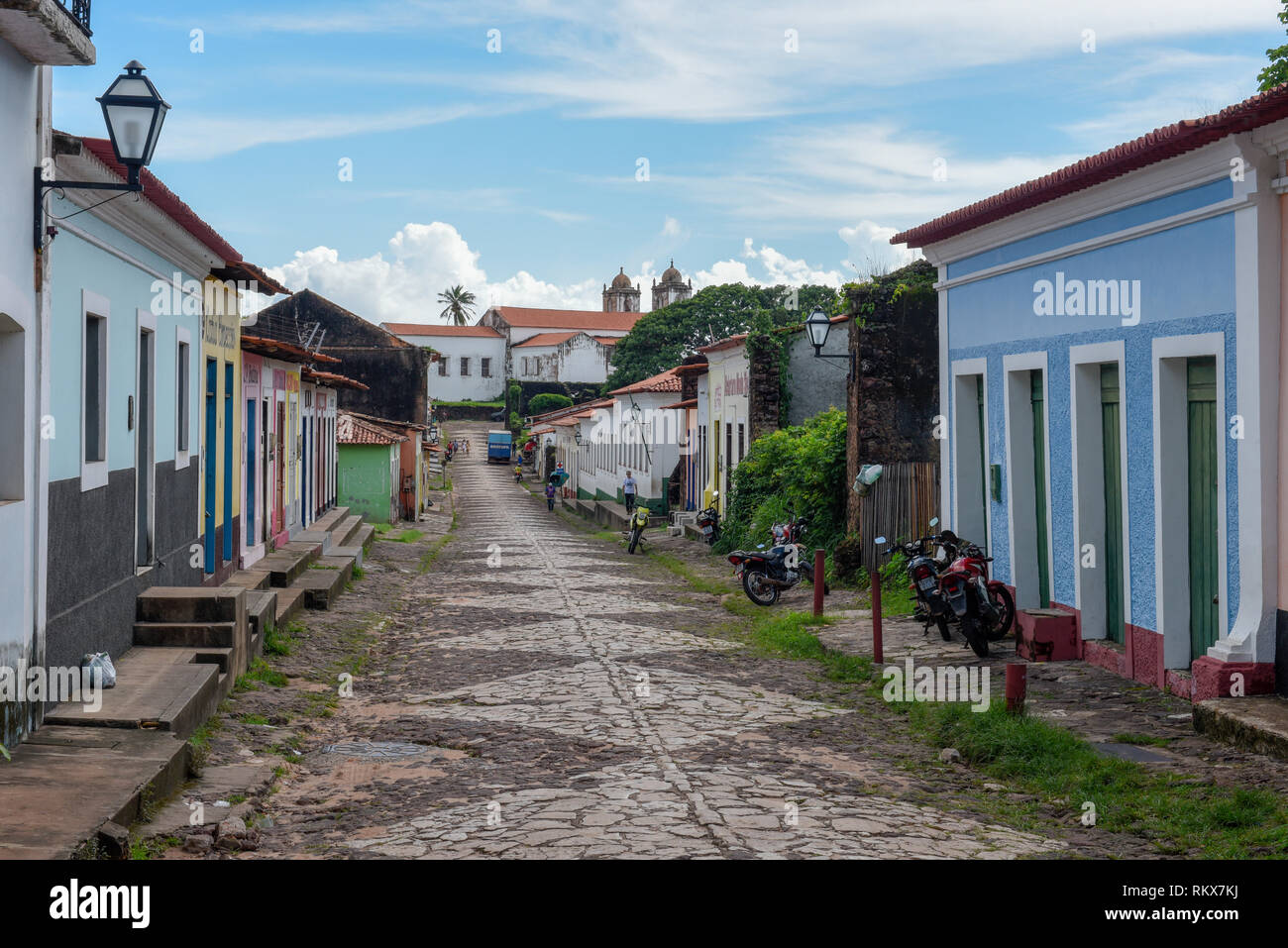 Traditional portuguese colonial architecture in Alcantara on Brazil ...
