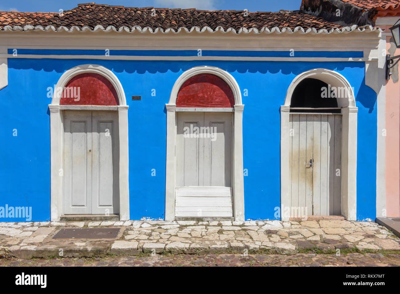 Traditional portuguese colonial architecture in Alcantara on Brazil ...