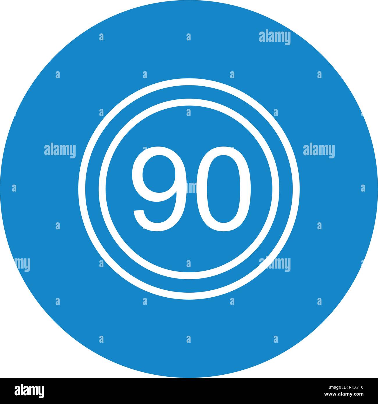 Vector Speed limit 90 Icon Sign Icon Vector Illustration For Personal ...