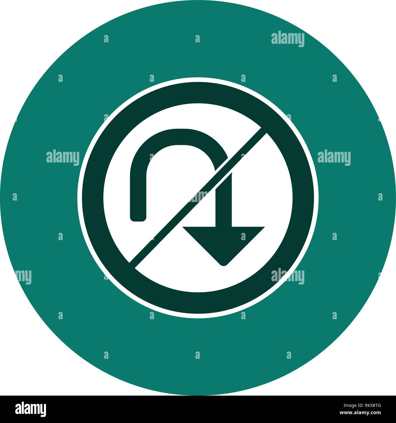 Vector No U-turn Icon Sign Icon Vector Illustration For Personal And ...