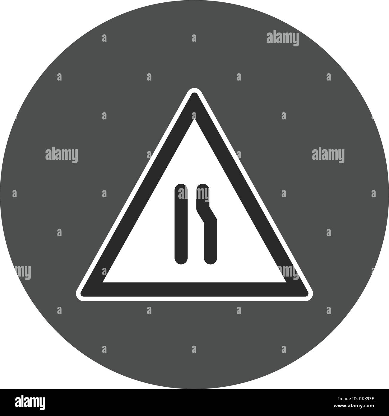 Dual carriageway ahead sign hi-res stock photography and images - Alamy