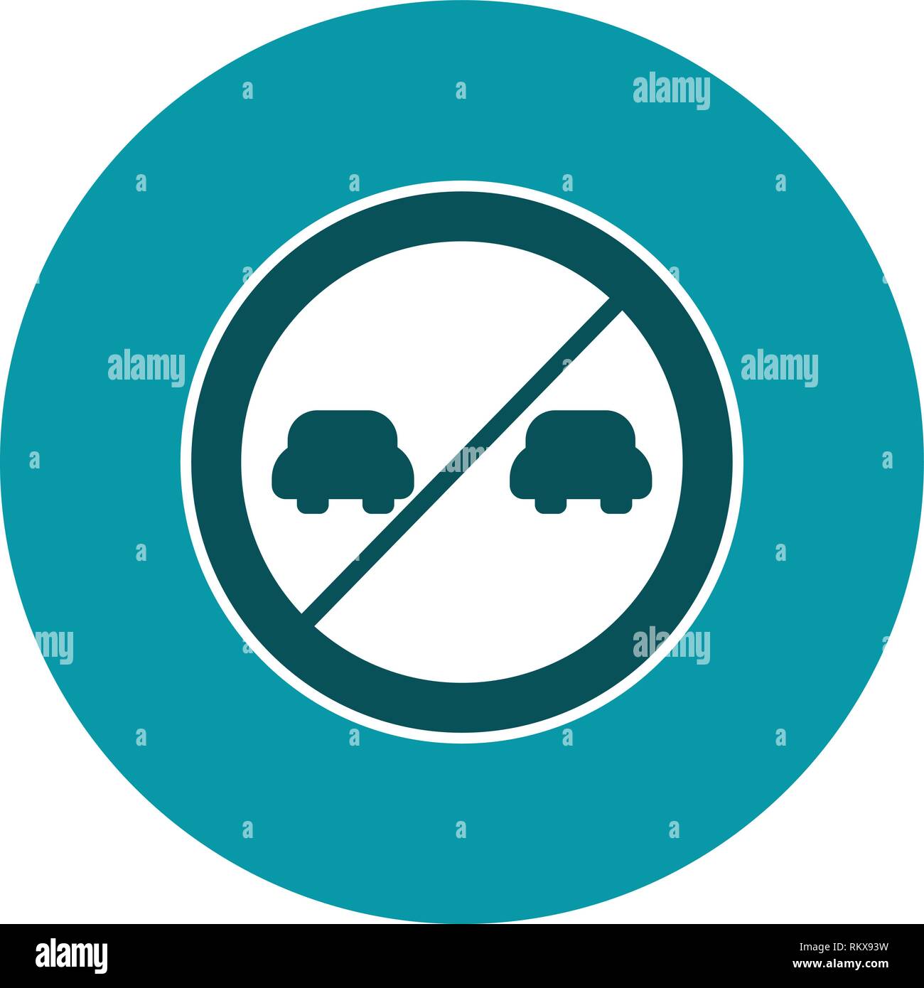 Vector Overtaking prohibited Icon Sign Icon Vector Illustration For ...