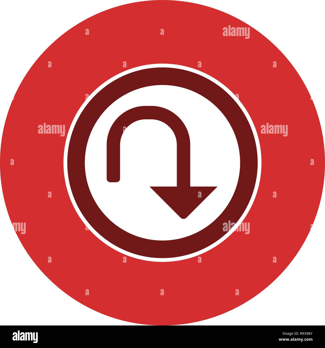 Vector U-turn Icon Sign Icon Vector Illustration For Personal And ...