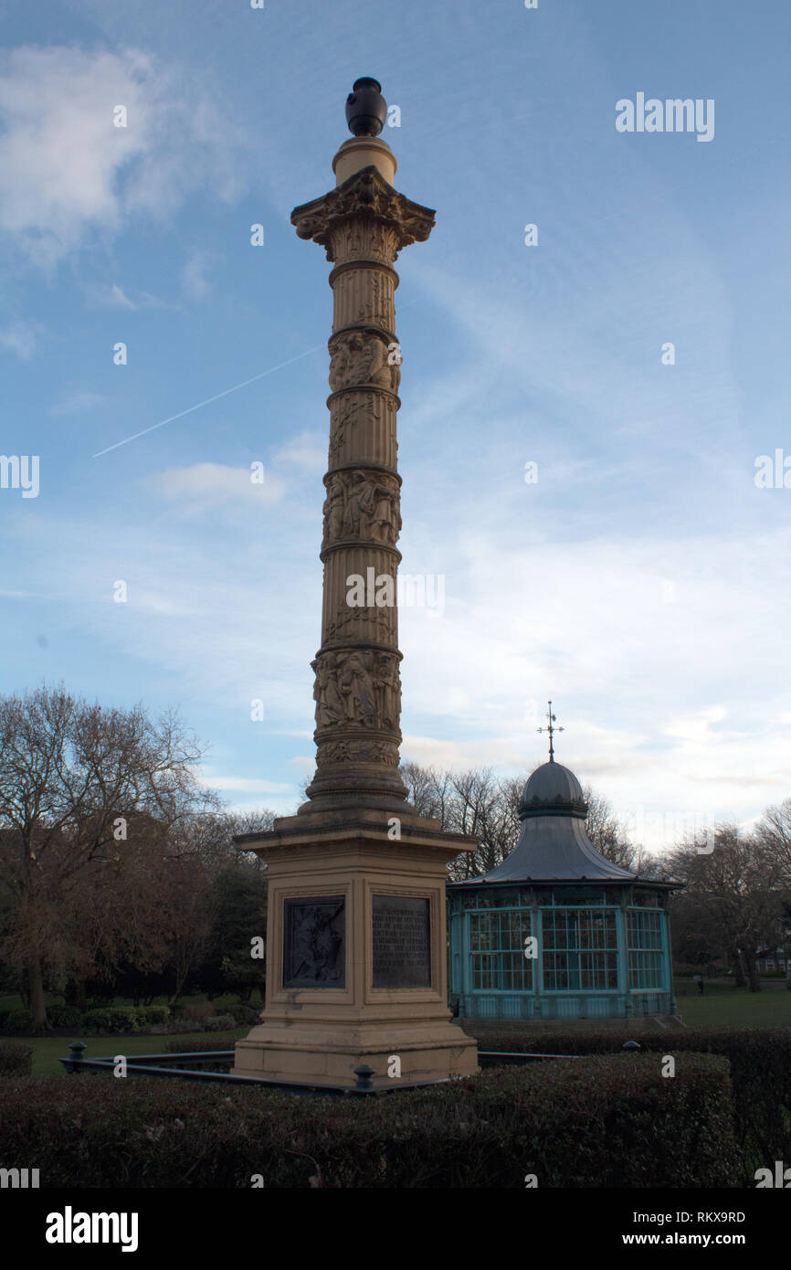 The Godfrey Sykes memorial with the bandstand in the background Weston ...