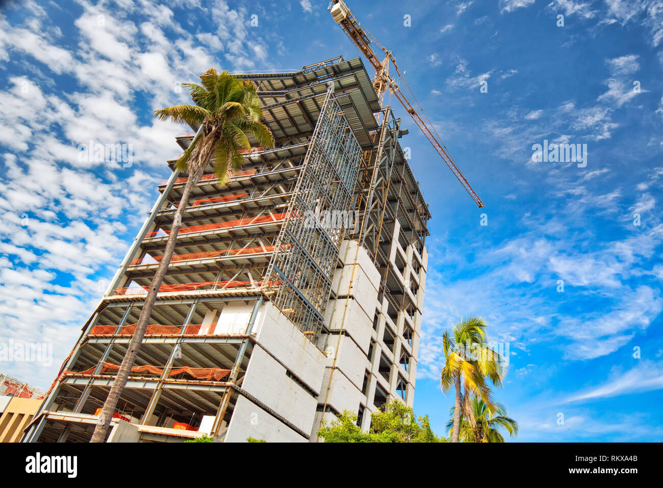 New condominium contruction in Mazatlan Golden Zone (Zona Dorada), a ...
