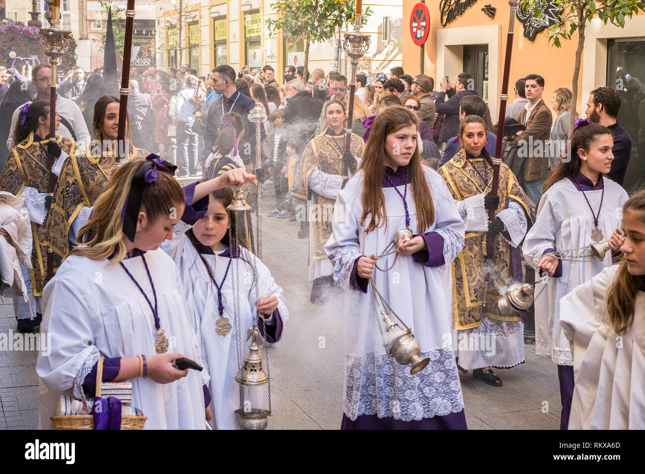 Malaga easter week cathedral hi-res stock photography and images - Alamy