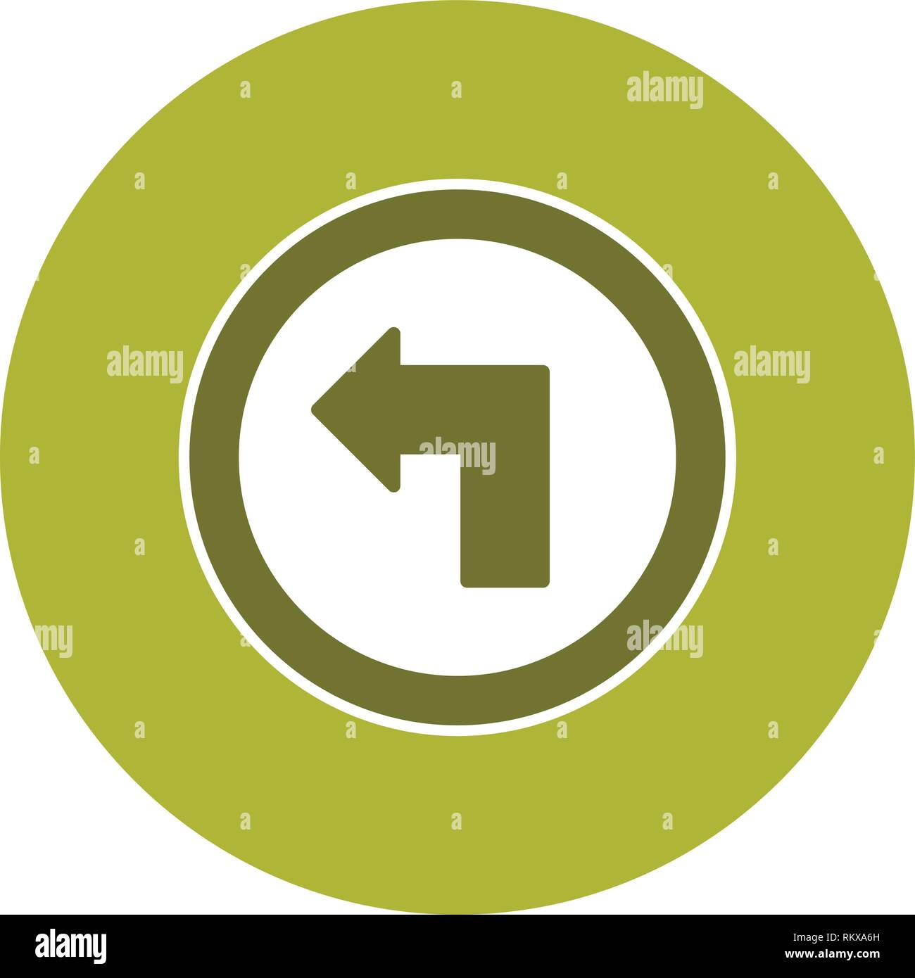 Vector Turn to the left Icon Sign Icon Vector Illustration For Personal ...