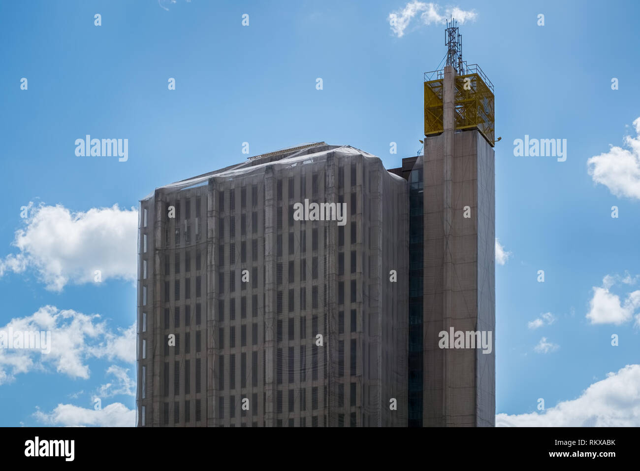 Malaga, Spain - March 24, 2018. The central post office building from ...