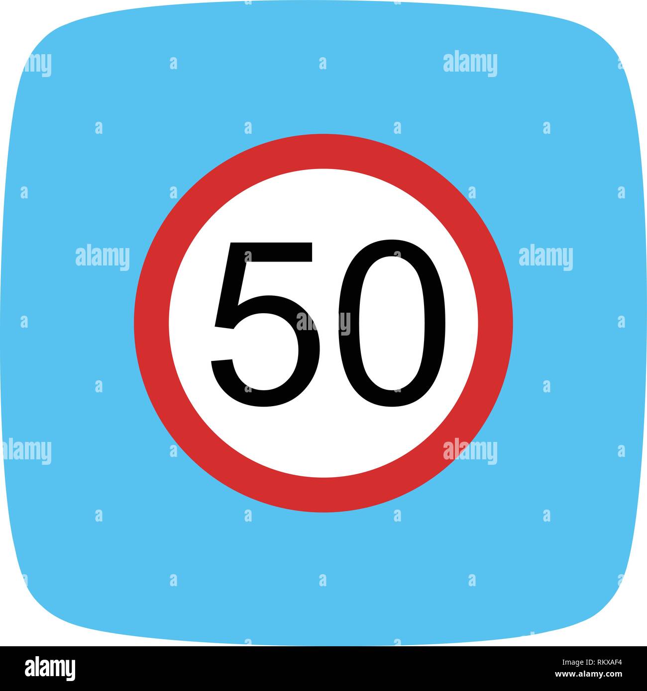 50 speed limit Stock Vector Images - Alamy