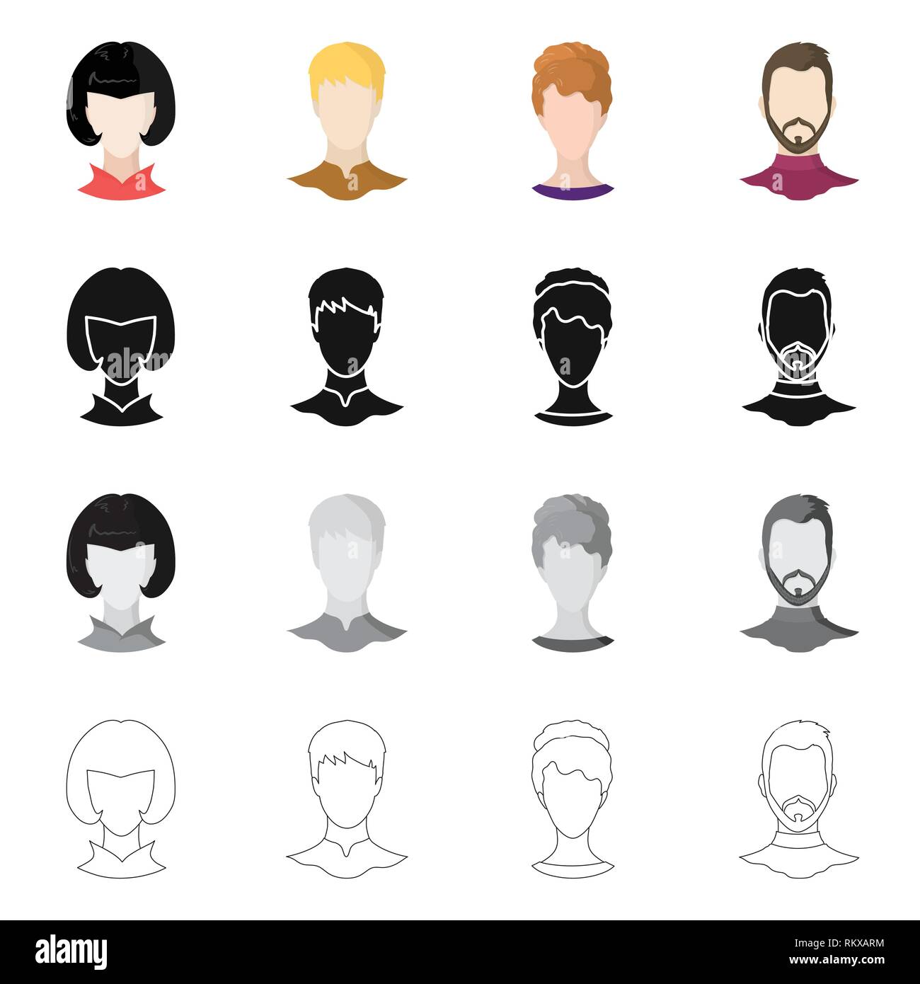 Vector illustration of professional and photo sign. Set of professional ...