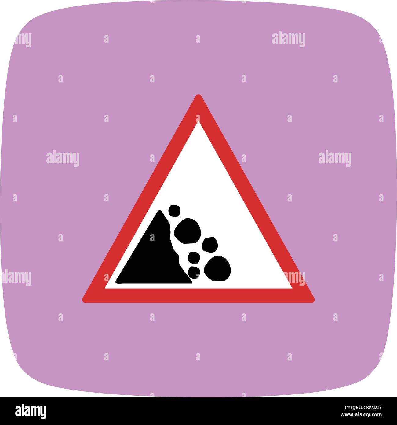 Vector Falling rock Icon Sign Icon Vector Illustration For Personal And ...