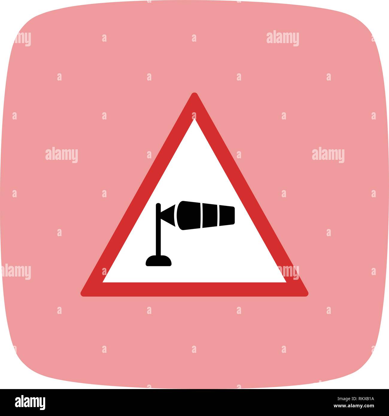 Vector Strong cross wind Icon Sign Icon Vector Illustration For ...