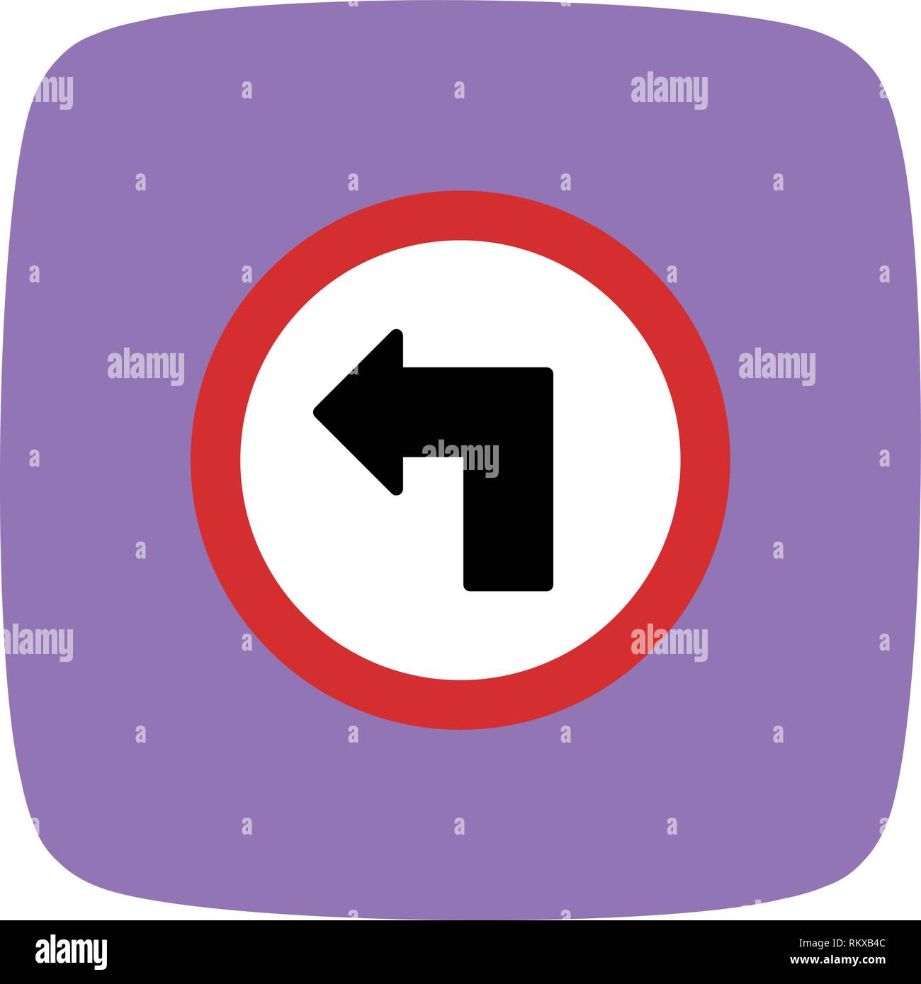 Vector Turn to the left Icon Sign Icon Vector Illustration For Personal ...