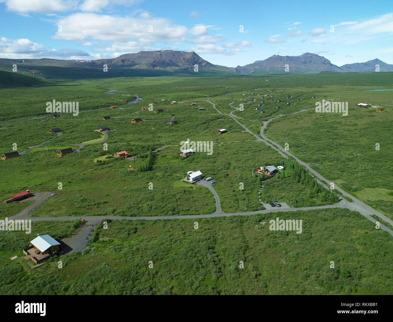 Summer house community, Laugarvatn, Iceland Stock Photo - Alamy